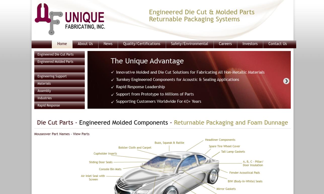 Unique Fabricating, Inc. | Foam Fabricating